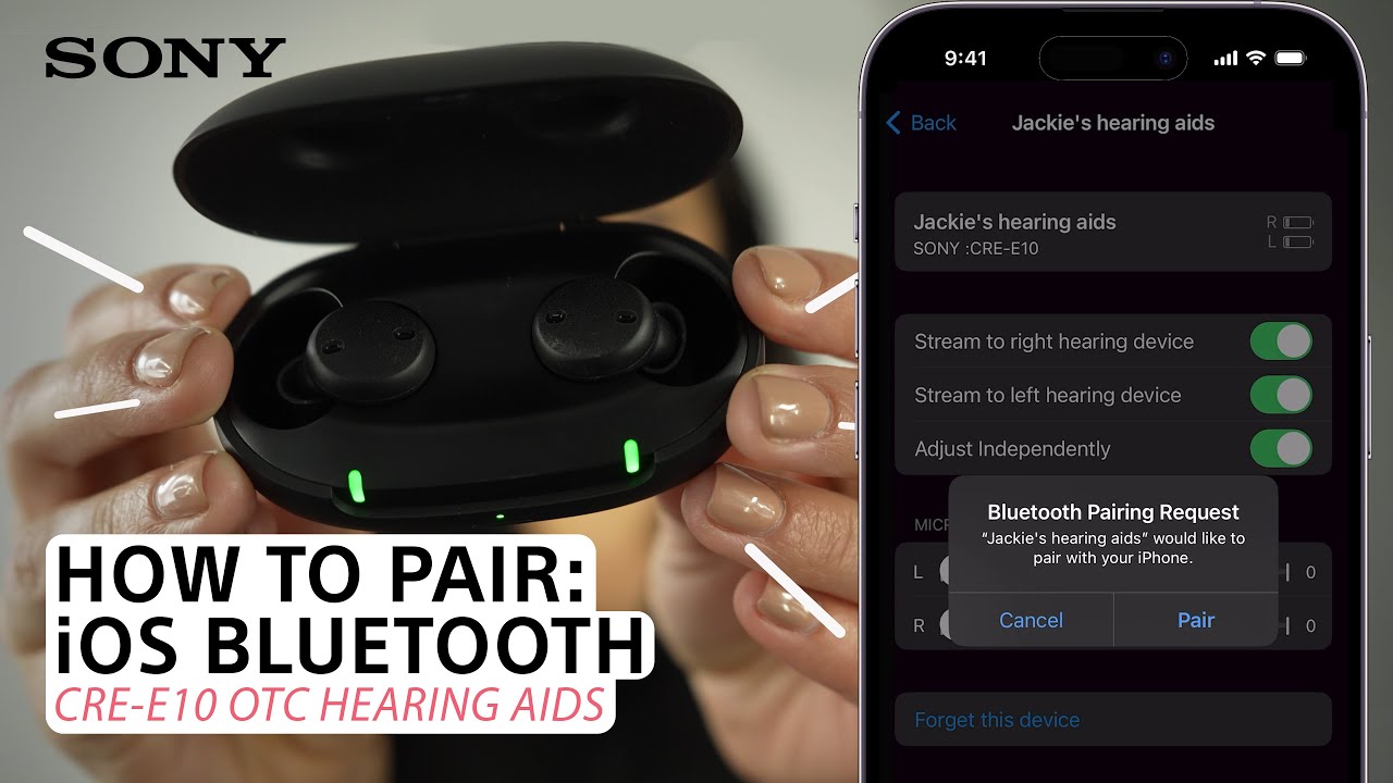 Sony | CRE-E10 Over-the-counter (OTC) Hearing Aid – iOS Bluetooth Setup ...