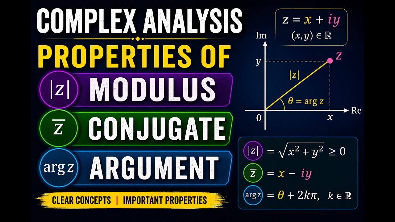 Complex Analysis: Properties of Conjugate, Modulus and Argument of ...