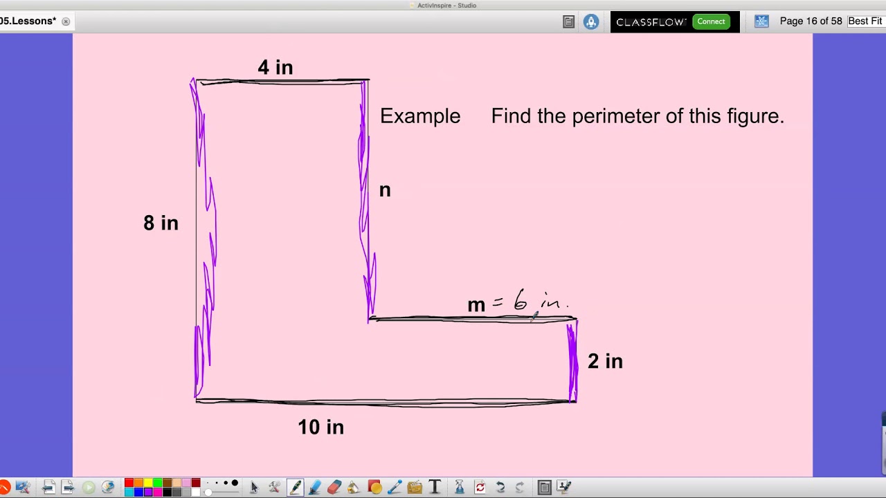 Saxon Math L.103 Perimeter of Complex Shapes - YouTube