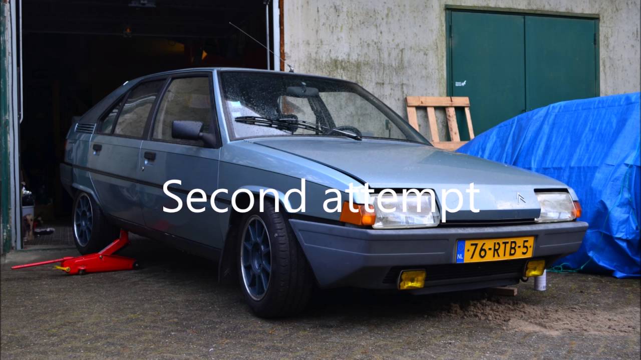 Starting a Citroën BX 16TRS with BX Sport engine - YouTube