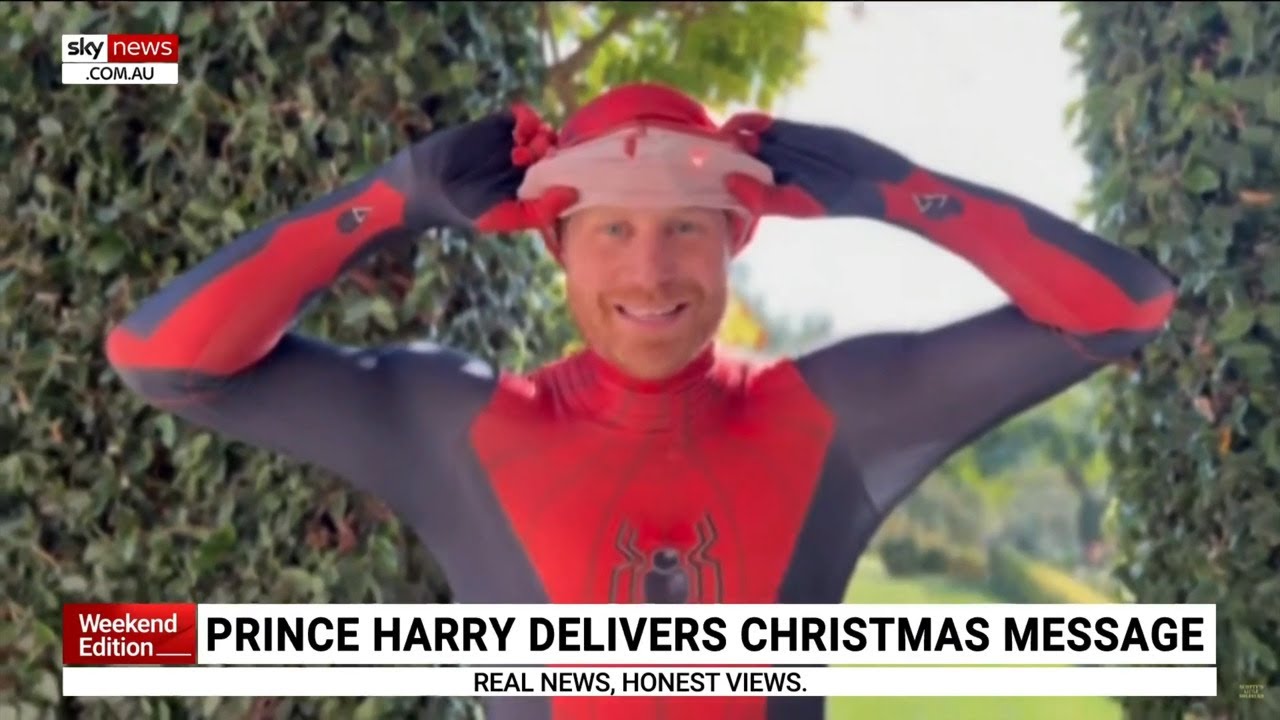 Prince Harry delivers Christmas message dressed as Spider-Man - YouTube