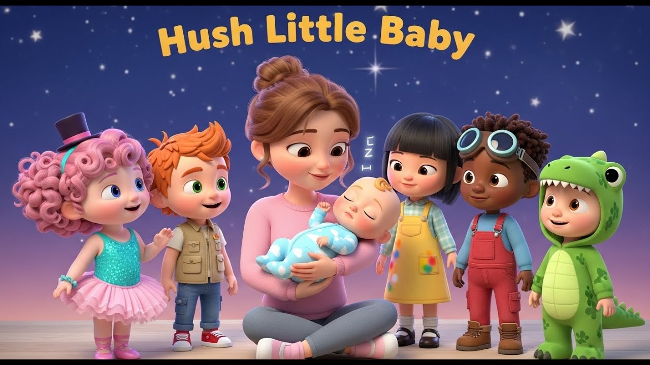 Hush Little Baby Lullaby | Nursery Rhymes & Kids Songs | Bedtime Music ...