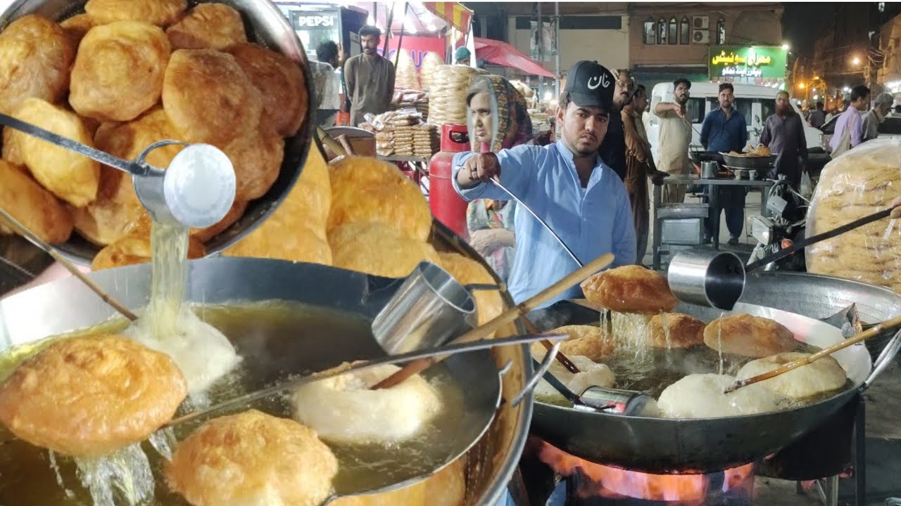 Crispy Golden Fried Hard Puri Making | Special Khajla Making | Street ...