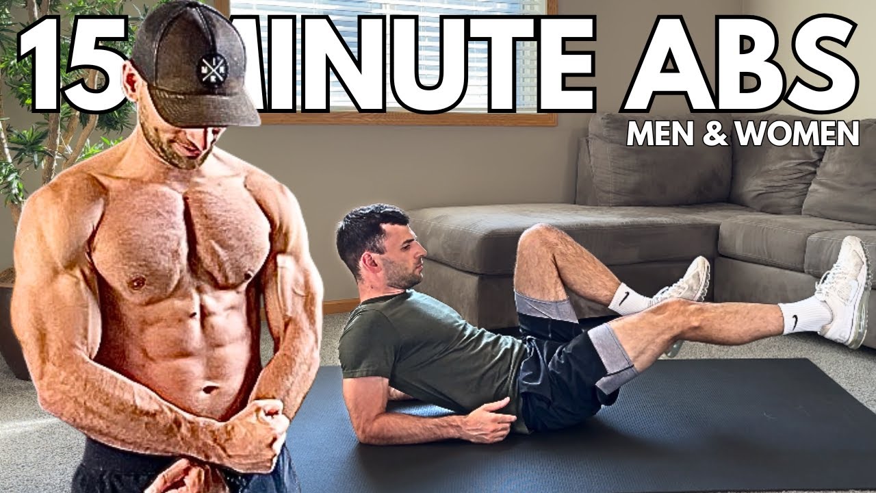 15 Min Ab Workout for Men and Women at Home (No Equipment) - YouTube