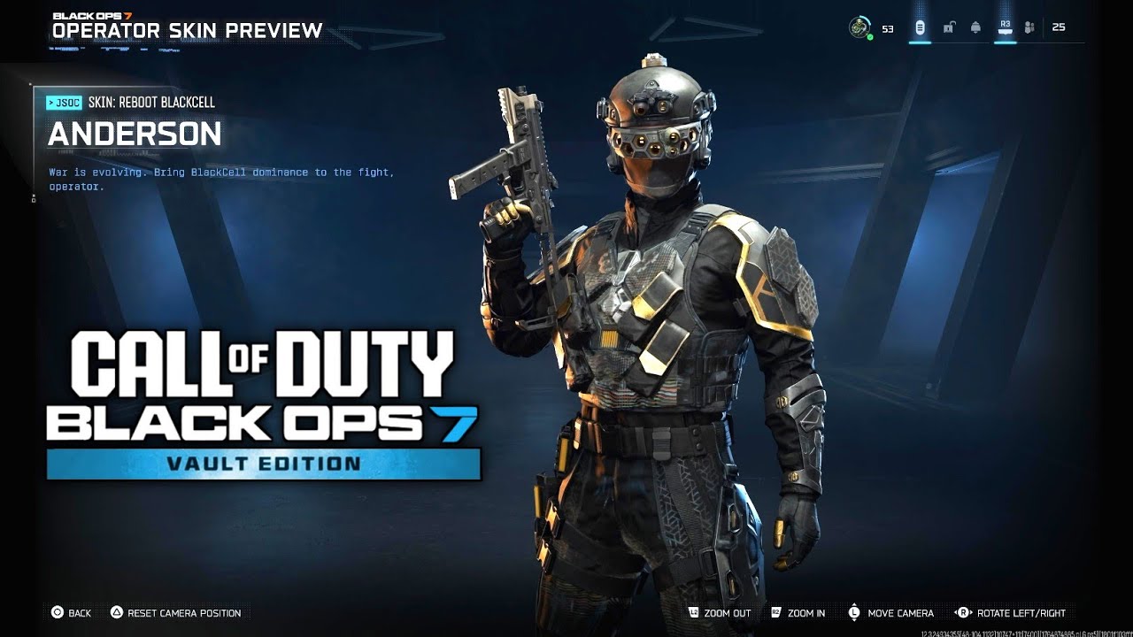 Anderson Reboot Skin BLACK OPS 7 Anderson Blackcell Skins | BO7 ...
