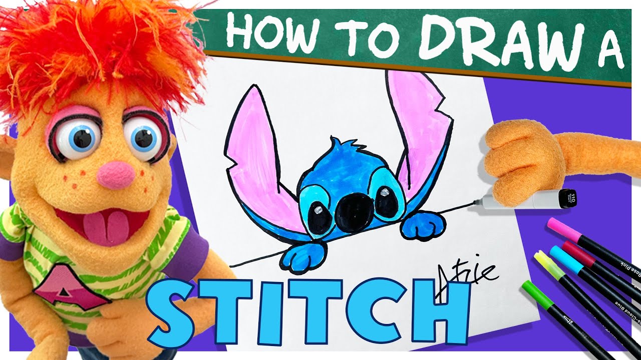How To Draw Stitch From Lilo and Stitch with Artie - YouTube