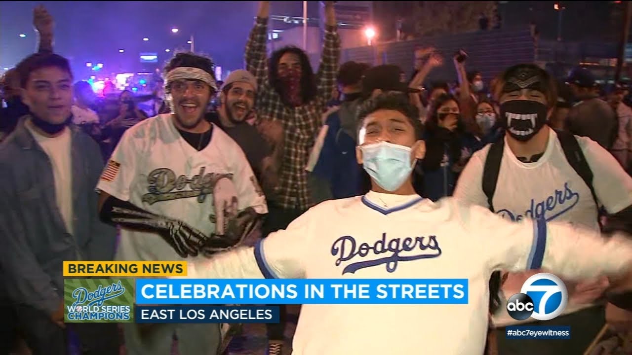 Angelenos set off fireworks, celebrate in streets after Dodgers win ...