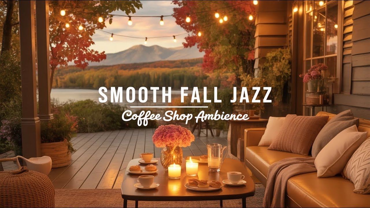 Soft Autumn Jazz at Cozy Coffee Porch Ambience 🍂 Relaxing Jazz ...