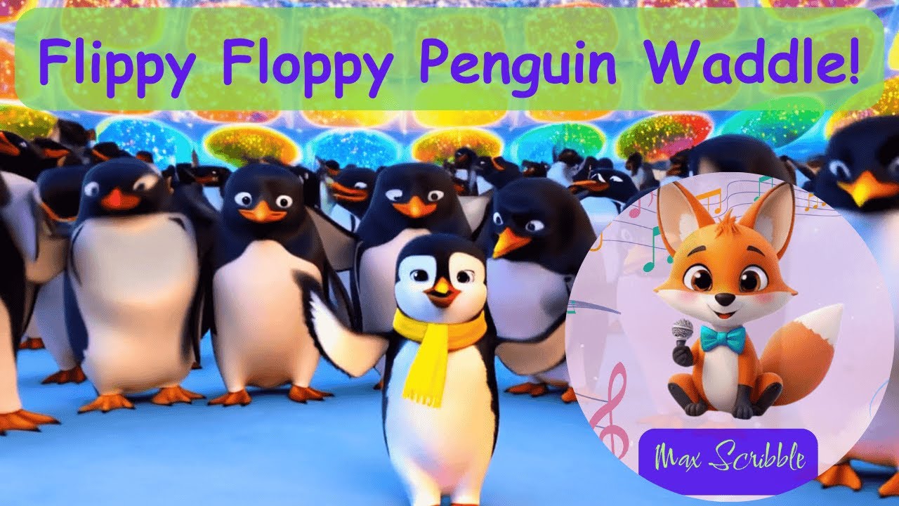 Flippy Floppy Penguin Waddle! (Fun Kids Songs to Dance To) - YouTube