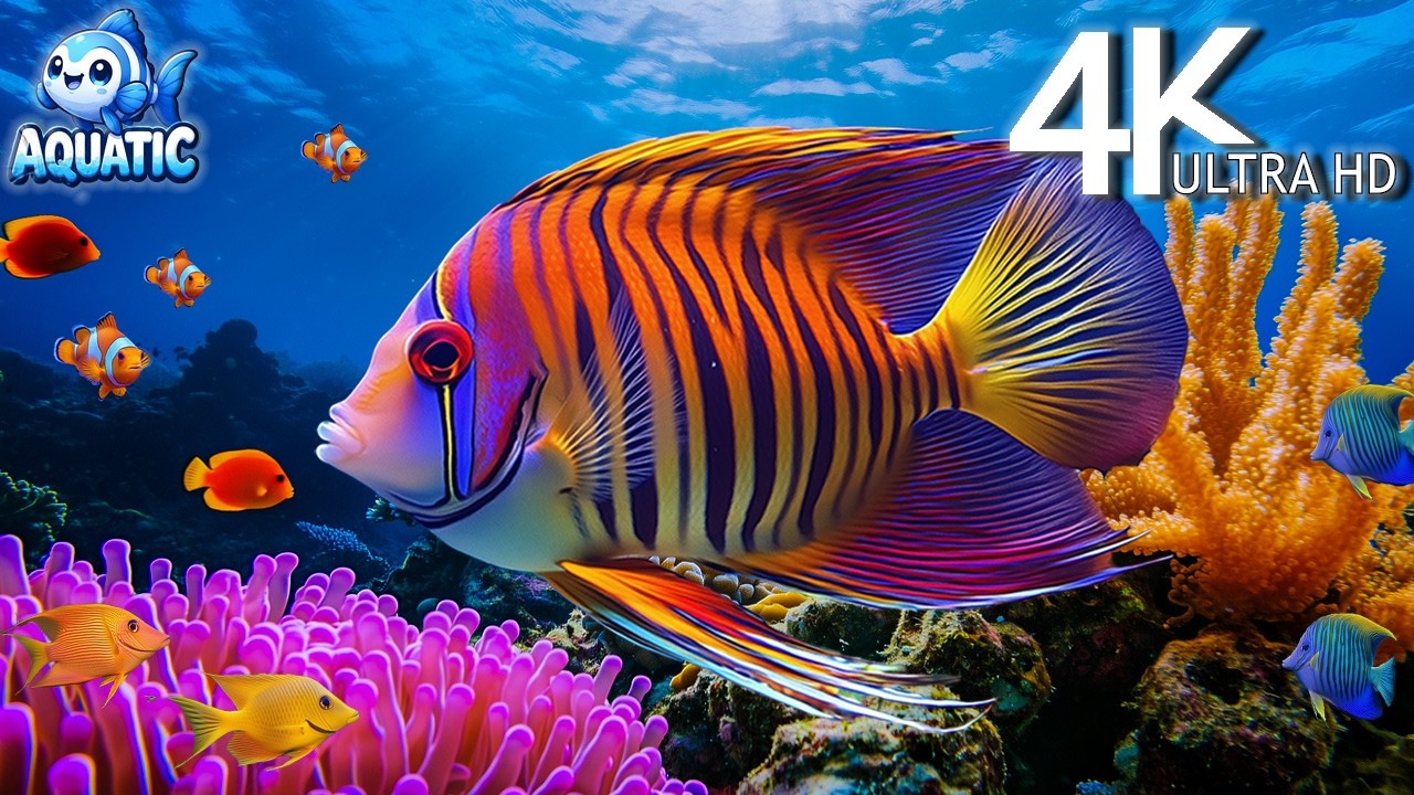 Aquarium 4K🐠 – Calming Ocean Fish for Deep Sleep & Anxiety Relief Ultra ...