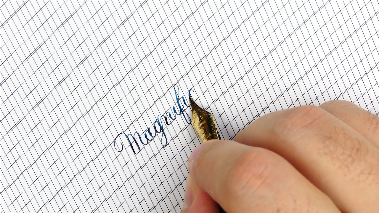Writing Magnificent and Aurora in English Cursive flex – Handwriting ...