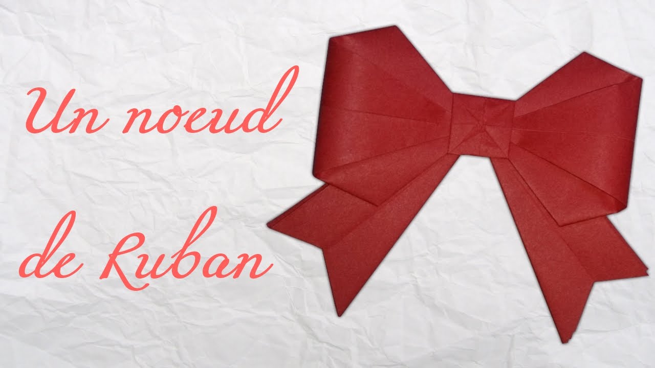 Origami ! Un noeud de ruban. - YouTube