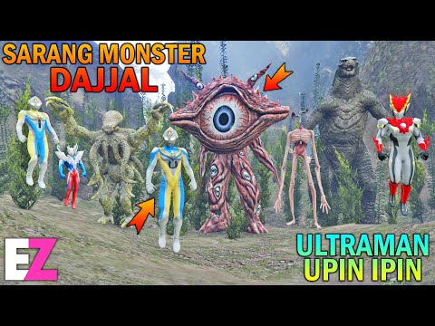 ULTRAMAN UPIN IPIN PERGI KE SARANG MONSTER DAJJAL - GTA 5 SULTAN BOCIL