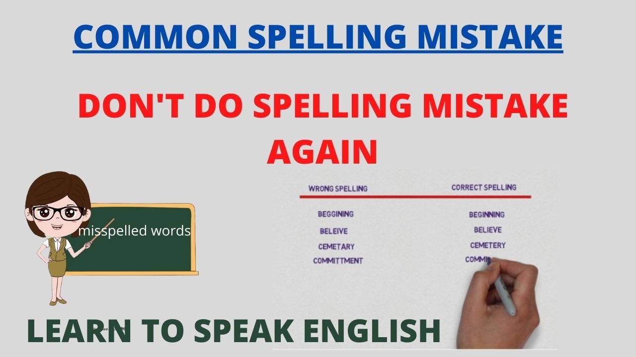 common misspelled words of English | common misspelled words | common ...