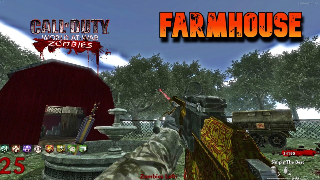 FARMHOUSE w/ DOUBLE PACK A PUNCH (GOLDEN GUNS) "WAW ZOMBIES CUSTOM MAP ...