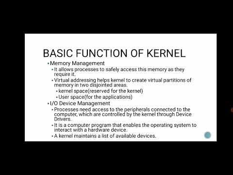 Role / Function of Kernel in the Unix system - YouTube