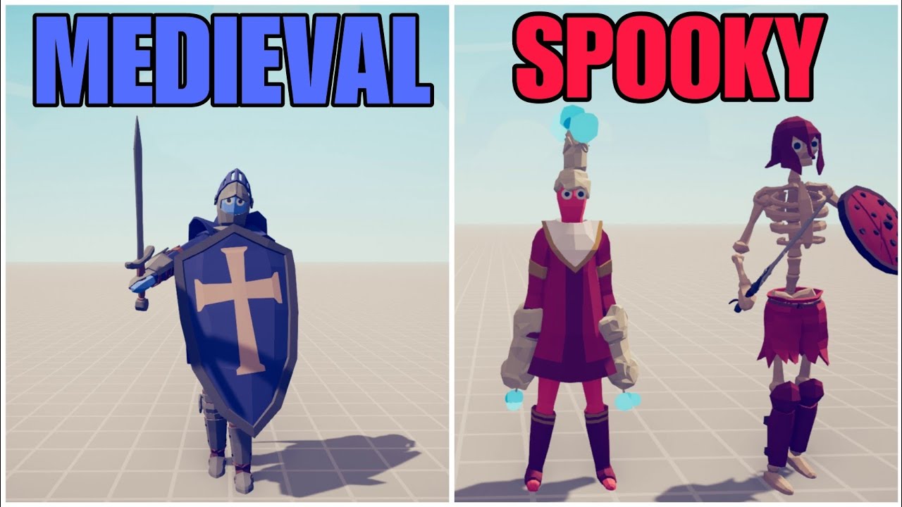 MEDIEVAL TEAM vs SPOOKY TEAM - Totally Accurate Battle Simulator | TABS ...