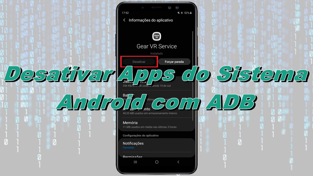 Desativar Apps do Sistema Android com ADB - YouTube