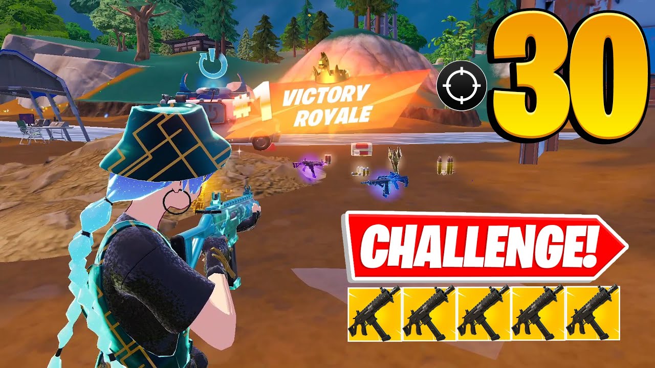 HOW I WON Using Combat SMG ONLY! "Zero Build" WINS Full Gameplay ...