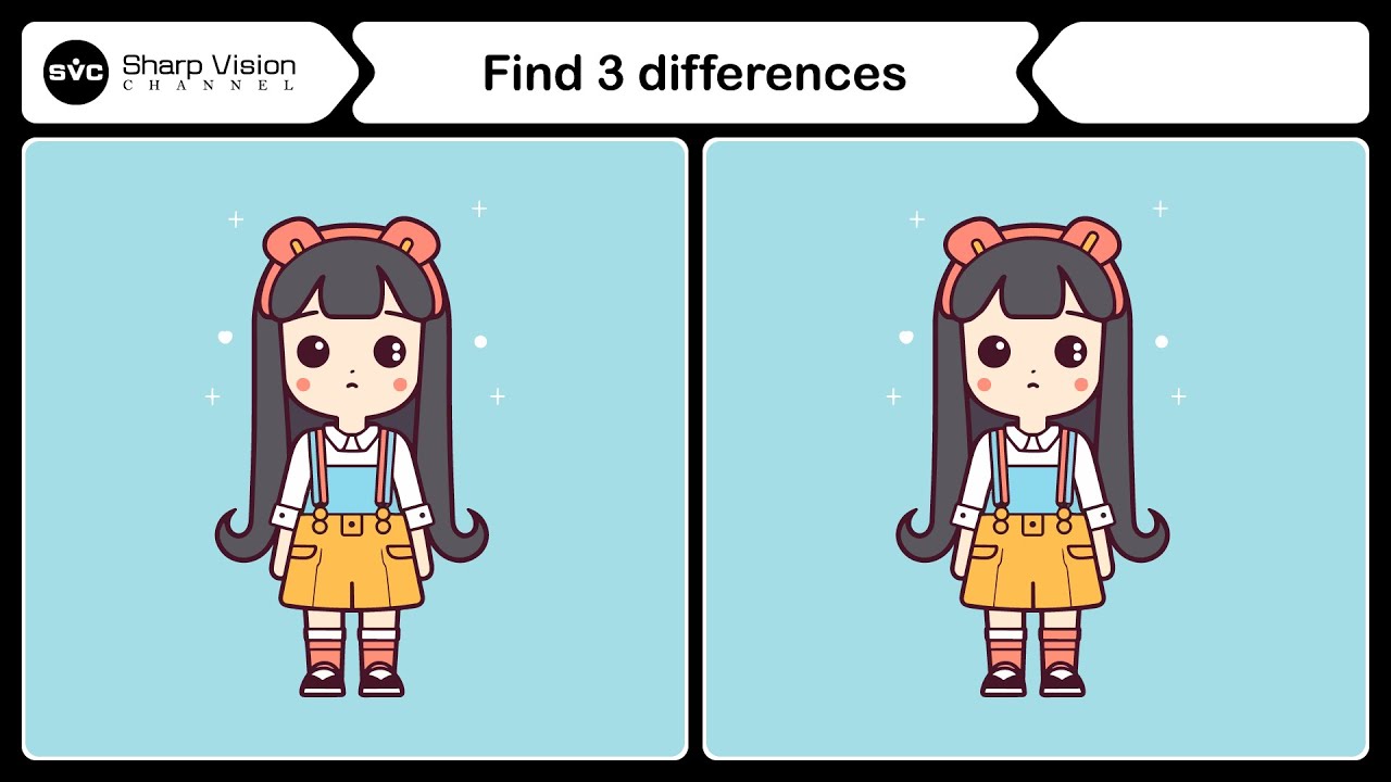 Find 3 Differences | Spot 3 Differences | Cute Cartoon Girls Edition ...