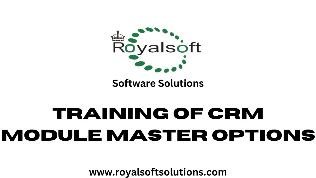 Training of CRM Master options - YouTube