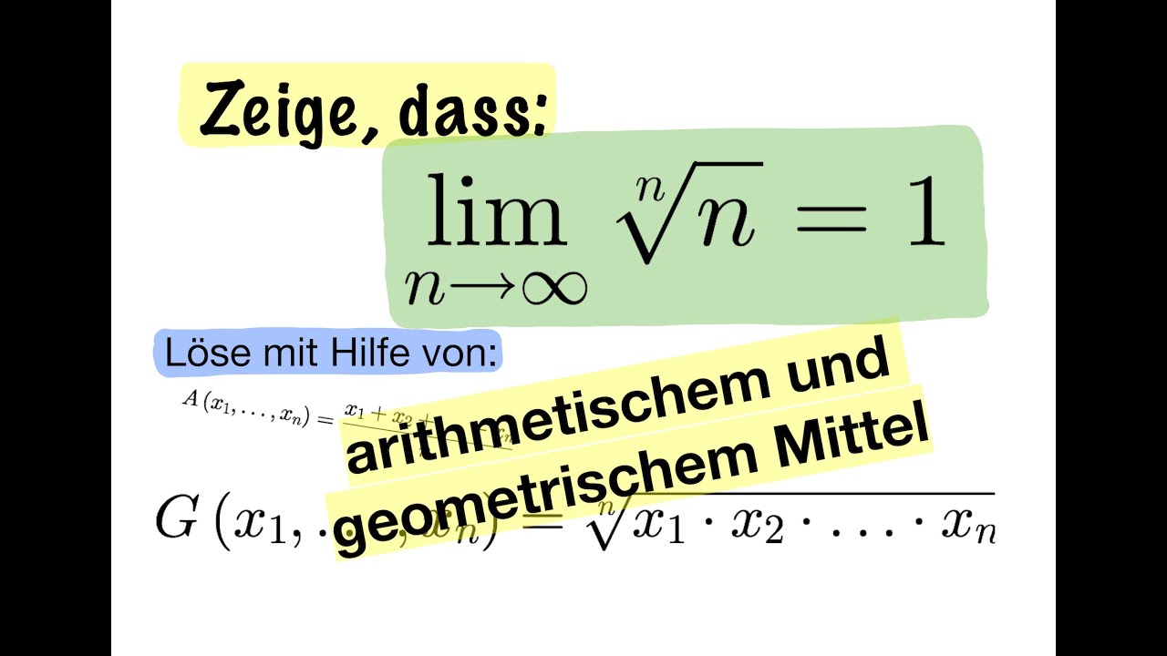 AGM - Arithmetisch - Geometrisches - Mittel - Beispiel - YouTube