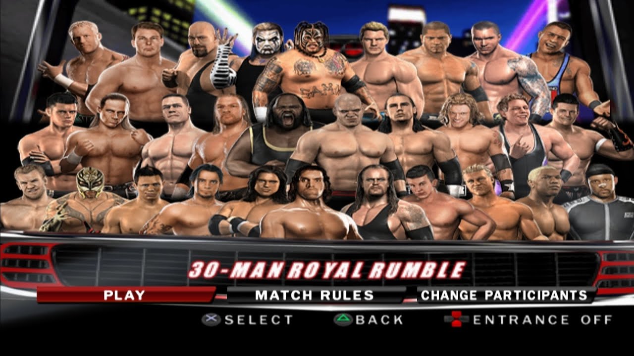 WWE SmackDown Vs Raw 2010 Royal Rumble Match Gameplay - YouTube