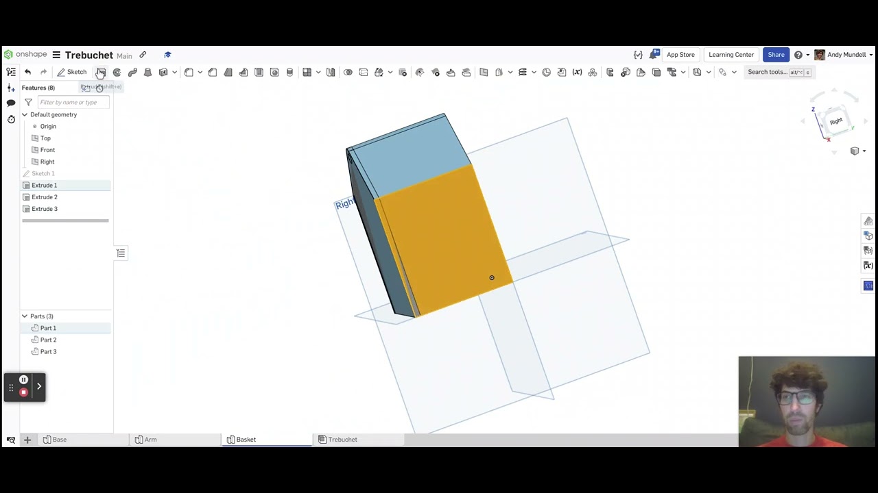 4. Making the Trebuchet Basket In OnShape - YouTube