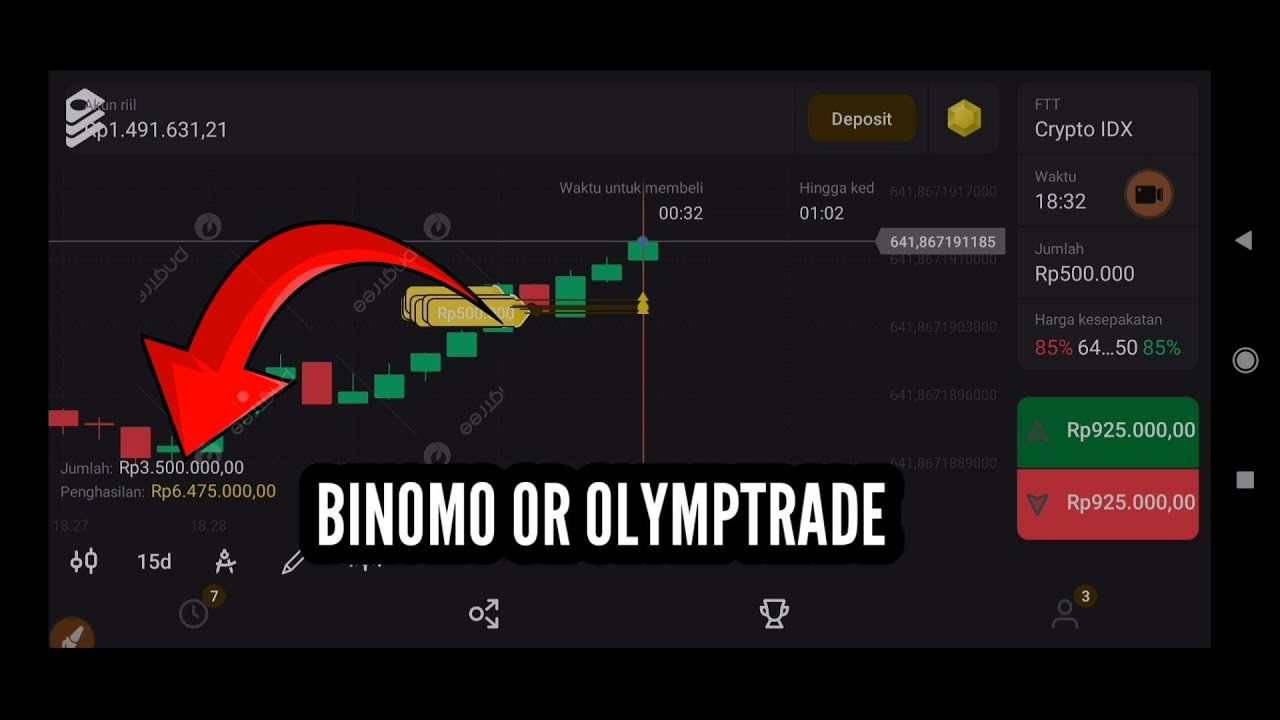 Dapat 3 JUTA dalam hitungan menit || Enakan mana BINOMO atau OLYMPTRADE - YouTube