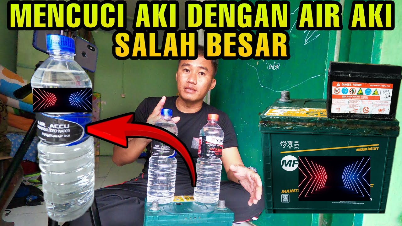 Mencuci Aki Dengan Air Aki Salah Besar - YouTube