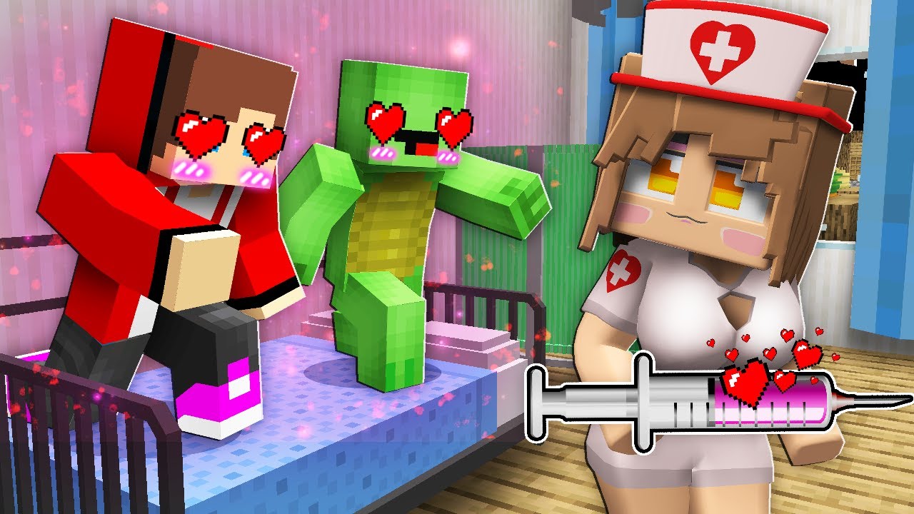 NURSE Girl used a Love INJECTION on JJ and Mikey in Minecraft - Maizen ...