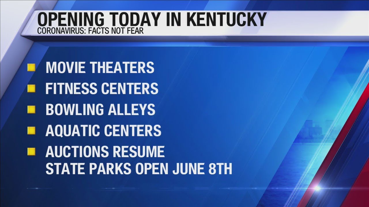 Kentucky reopening movie theaters, bowling alleys, more - YouTube