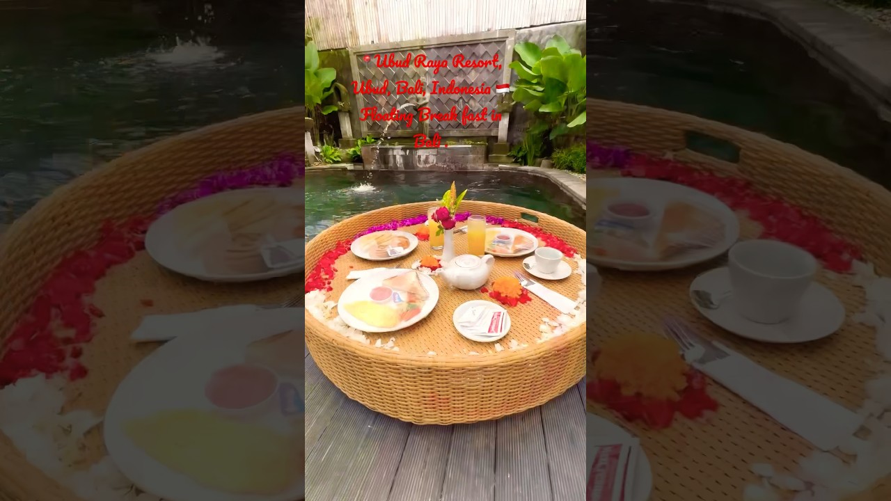 📍Ubud Raya Resort | Ubud | Bali | Indonesia 🇮🇩 | Floating Break fast in ...