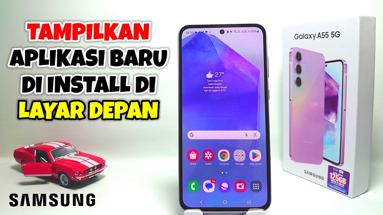 Cara Menampilkan Aplikasi Baru Di Layar Utama Samsung A55 5G - YouTube