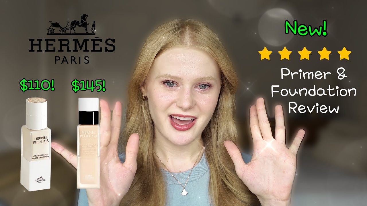 New Hermes Luminous Matte Skincare Foundation and Primer Review GRWM ...