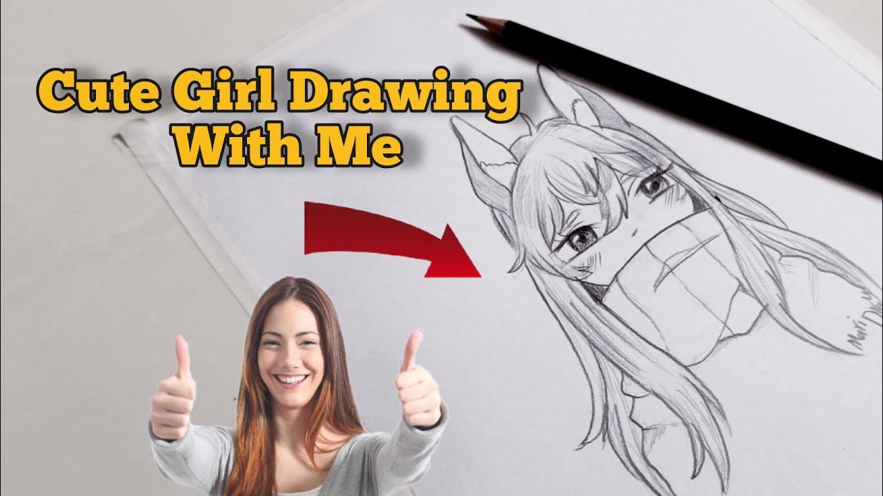 How To Draw A Cute Girl Video Tutorial Youtube