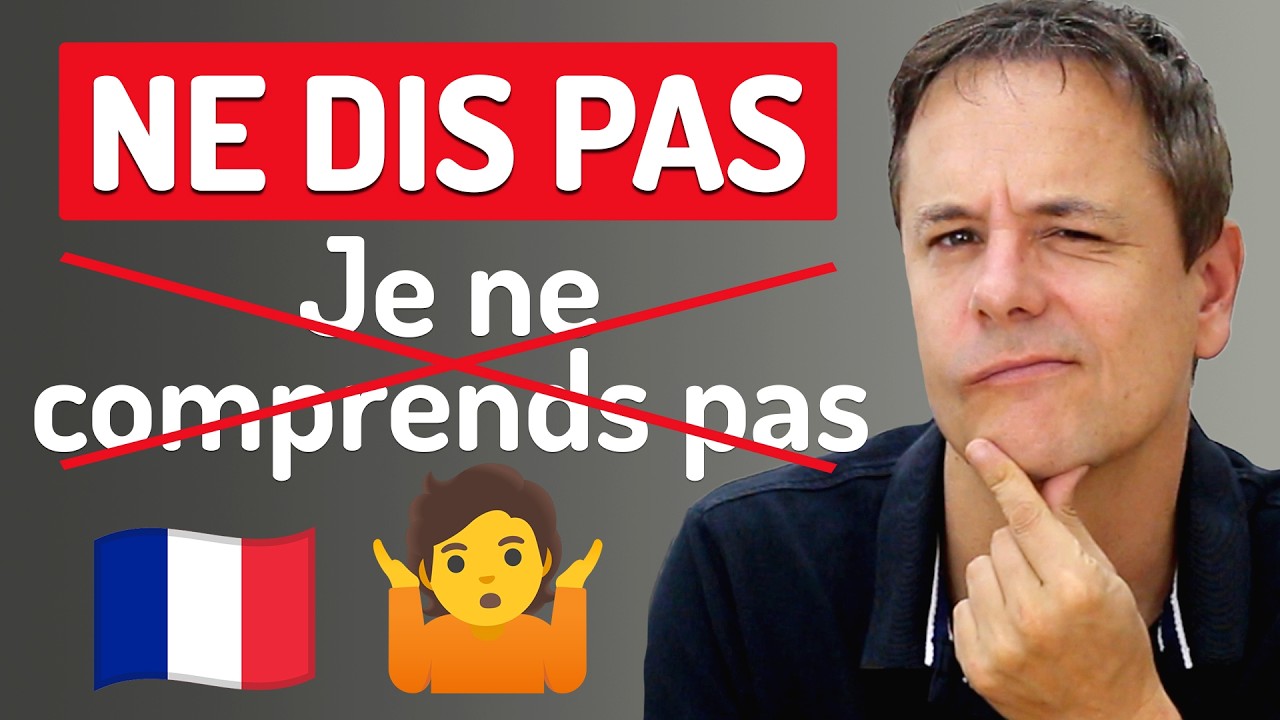 Arrête de dire JE NE COMPRENDS PAS 🤔 en français ! - YouTube