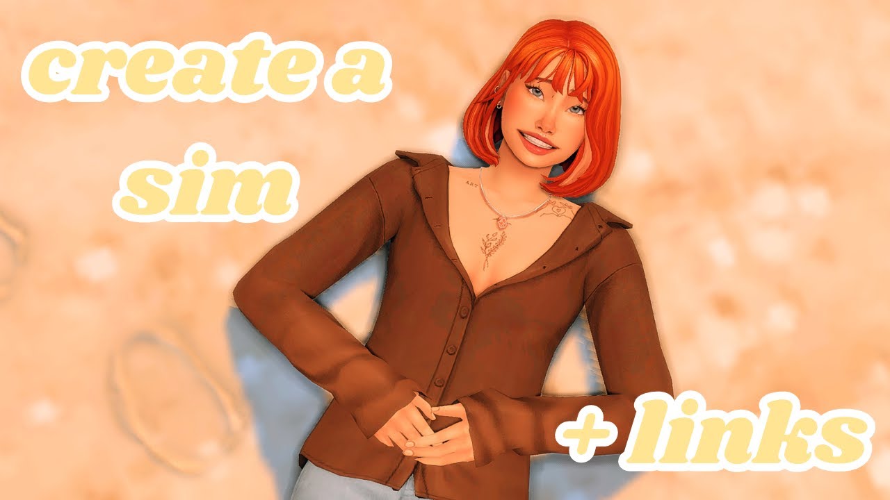 create a sim + cc links | sims4 create a sim - YouTube