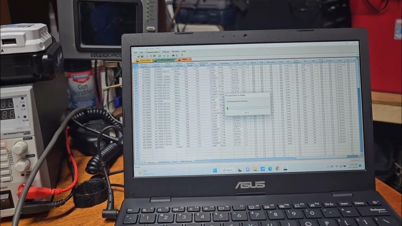 programing the yaesu 991a with rt systems software - YouTube
