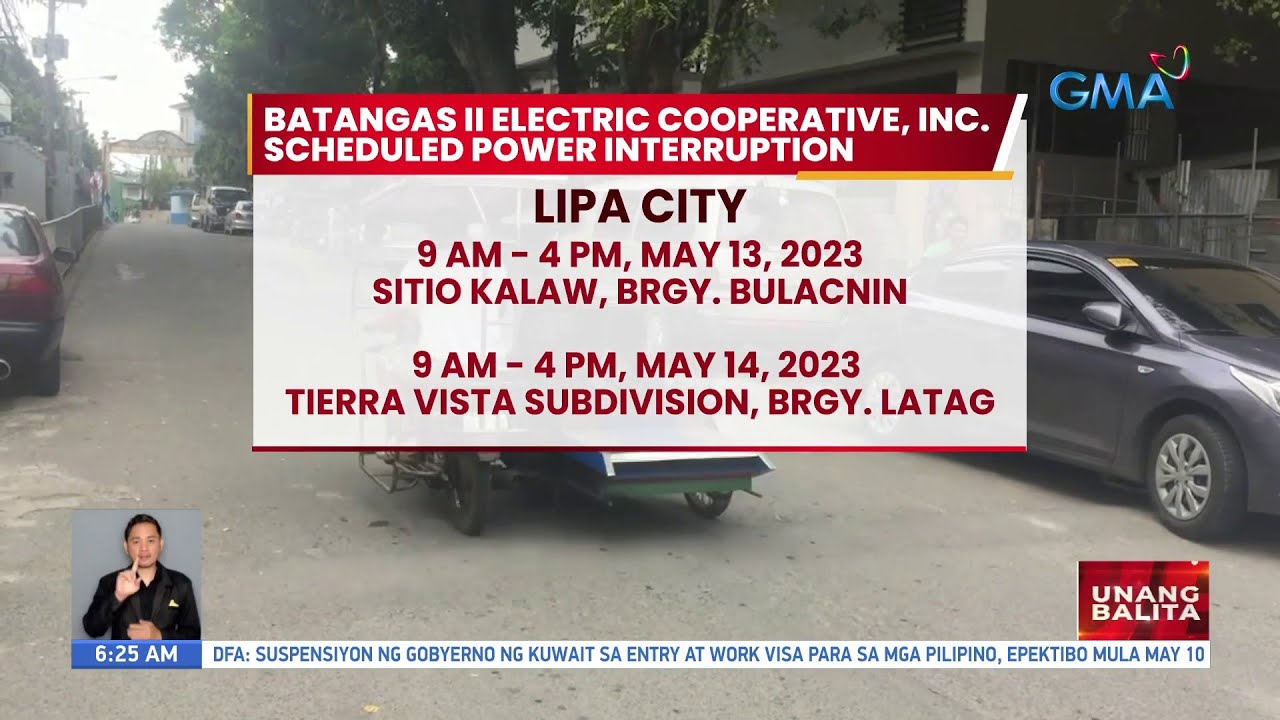 Batangas II Electric Cooperative, Inc. Scheduled Power Interruption ...