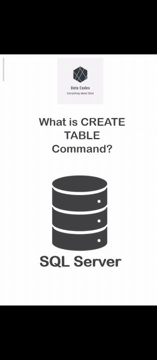 CREATE TABLE | SQL Server #shorts #datacodex #sqlserver #sqlforbeginners - YouTube