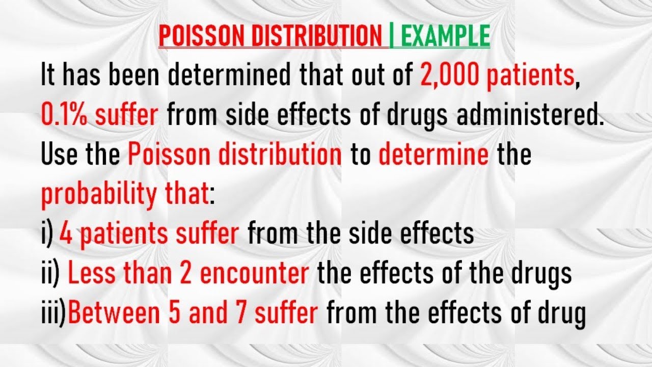 POISSON DISTRIBUTION | EXAMPLE - YouTube