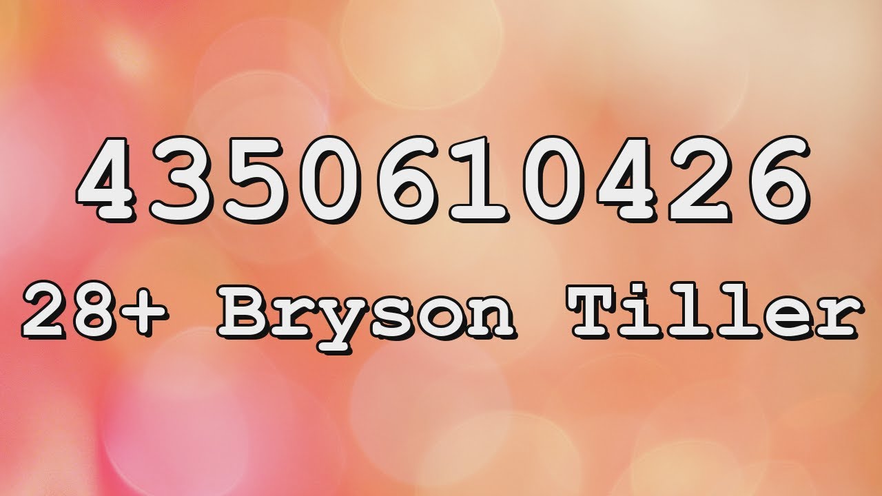 Bryson Tiller Roblox Song IDs - YouTube