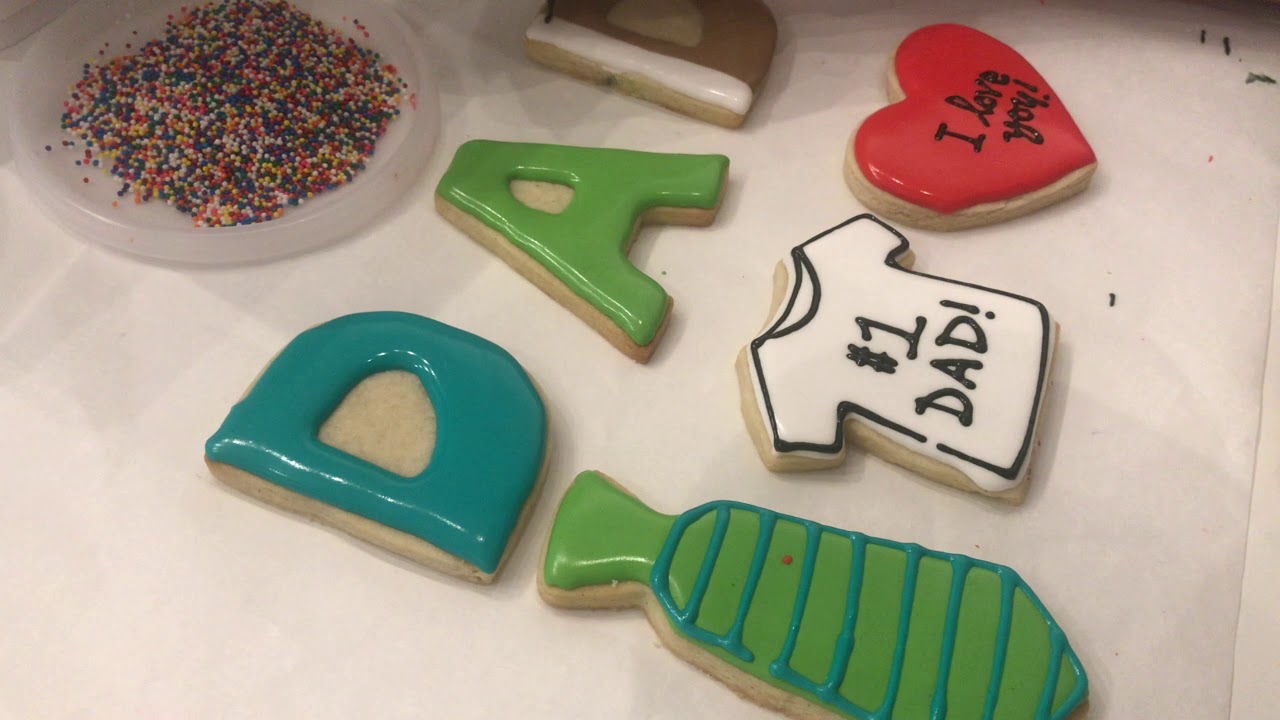 Father's Day Cookie Decorating - YouTube