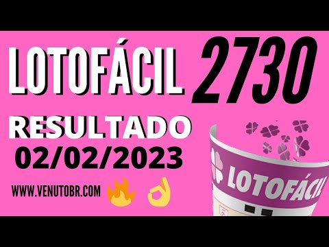 🍀 Resultado Lotofácil 2730