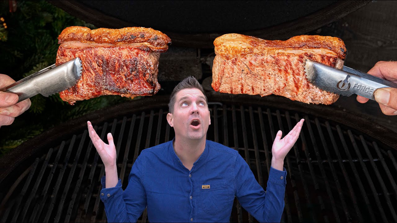 Can you tell the Difference between these NY Strip Steaks? - YouTube