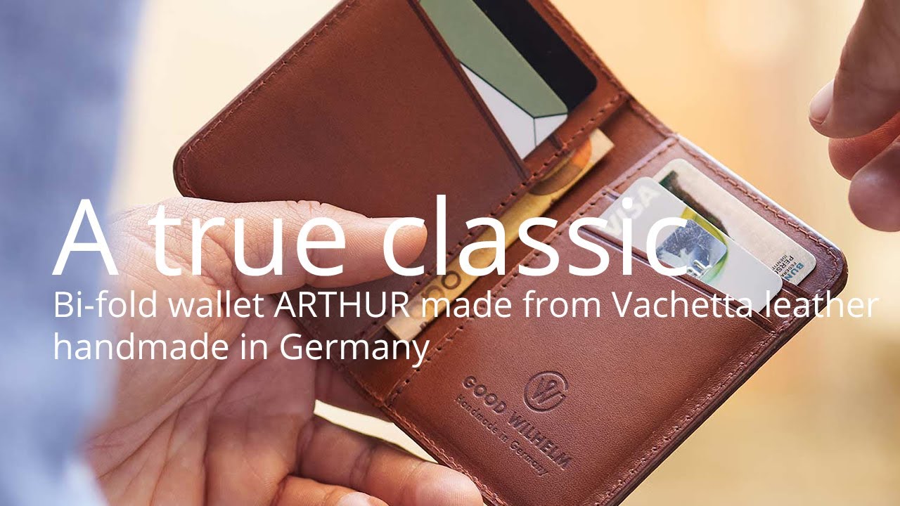 Handmade Bi-fold wallet made of Vachetta leather | RFID protection ...