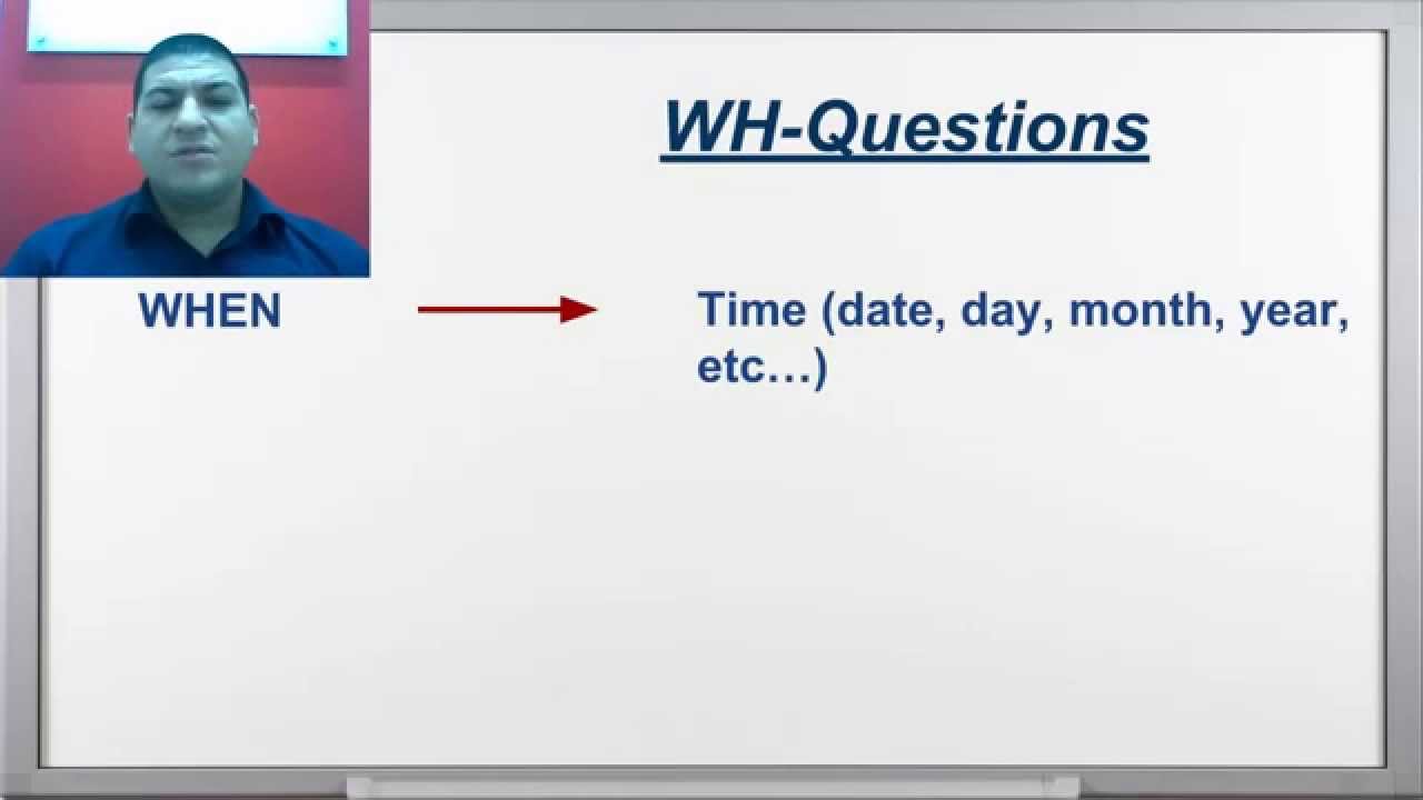 Beginner A - Lesson 2 - Part 2 - WH-Questions - YouTube