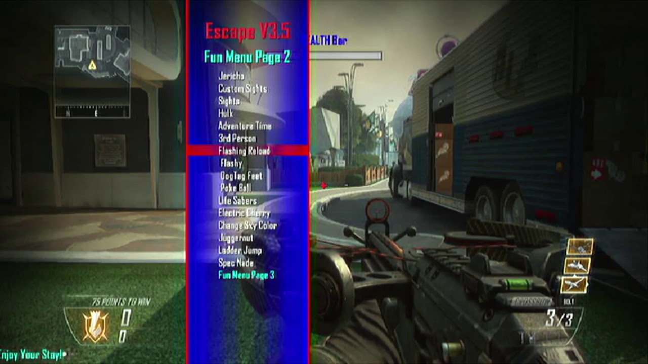 Project Escape V3.5 - Mod Menu Showcase - BO2 - PS3 - YouTube