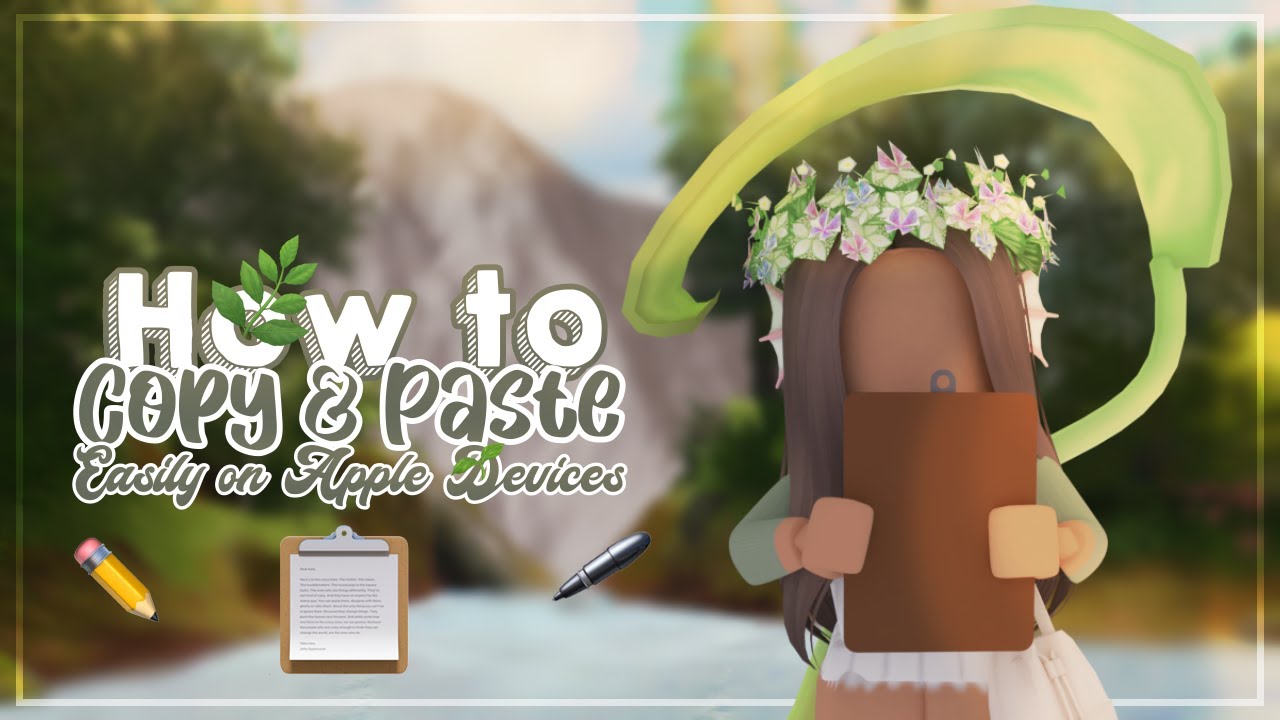 How to Copy & Paste easily on mobile | For Roblox - YouTube